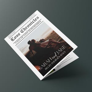 Customizable Wedding Newspaper Template With Photo, Editable Canva ...