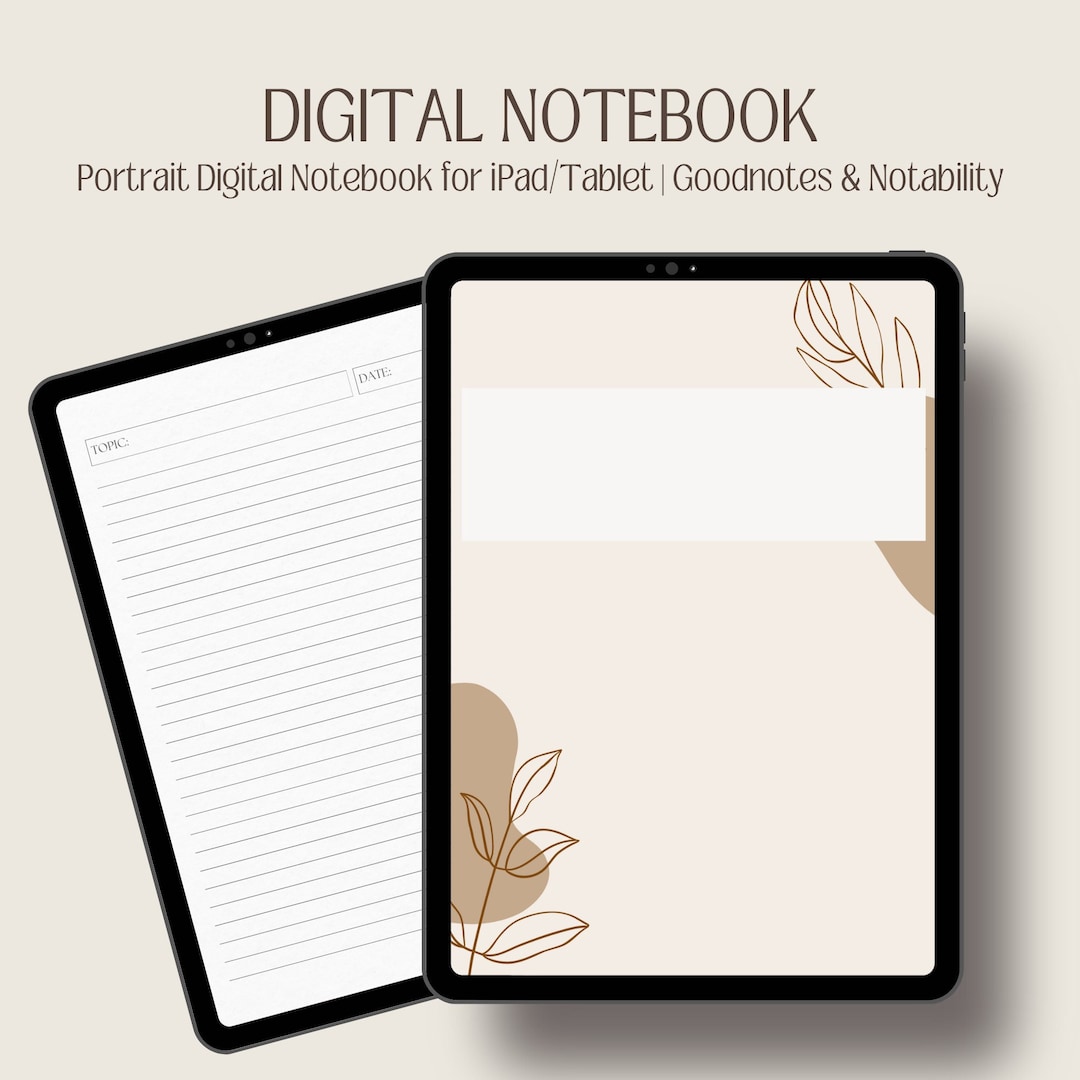 Digital Notebook, Goodnotes Notebook, Notability Notebook, Student ...