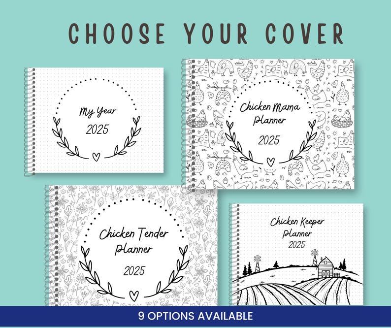 2025 Chicken Planner Backyard Chicken Keeper Calendar Monthly Weekly ...