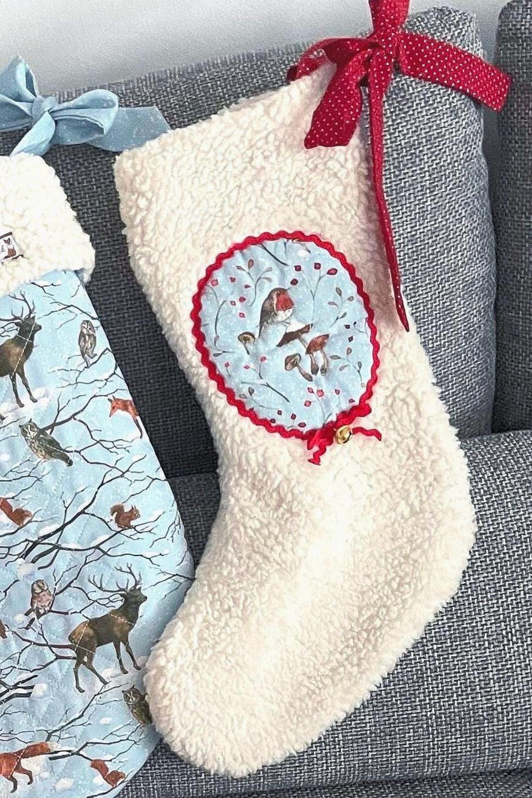 Christmas Boot Teddy Plush Santa Claus Boot Christmas Decoration ...