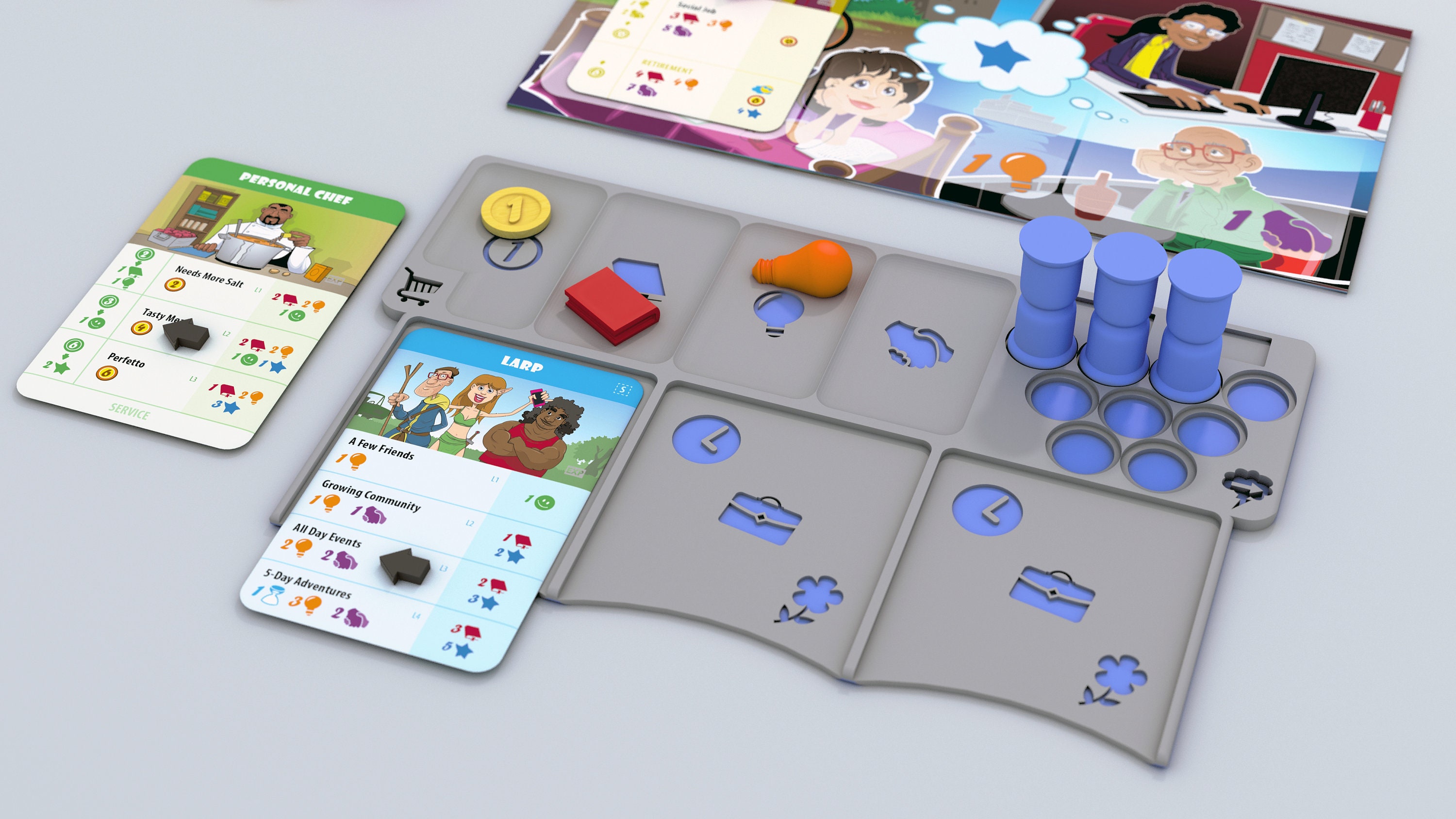 The Pursuit of Happiness: 3D Player Trays STL File - Etsy