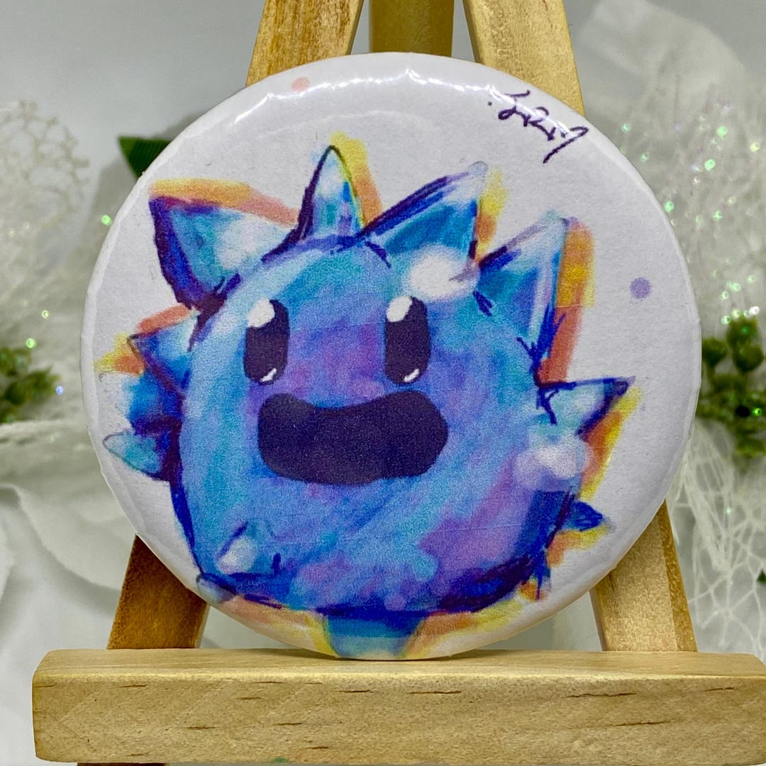 Slime Rancher Rock Slime Hand Drawn Handmade Large Button Pin - Etsy