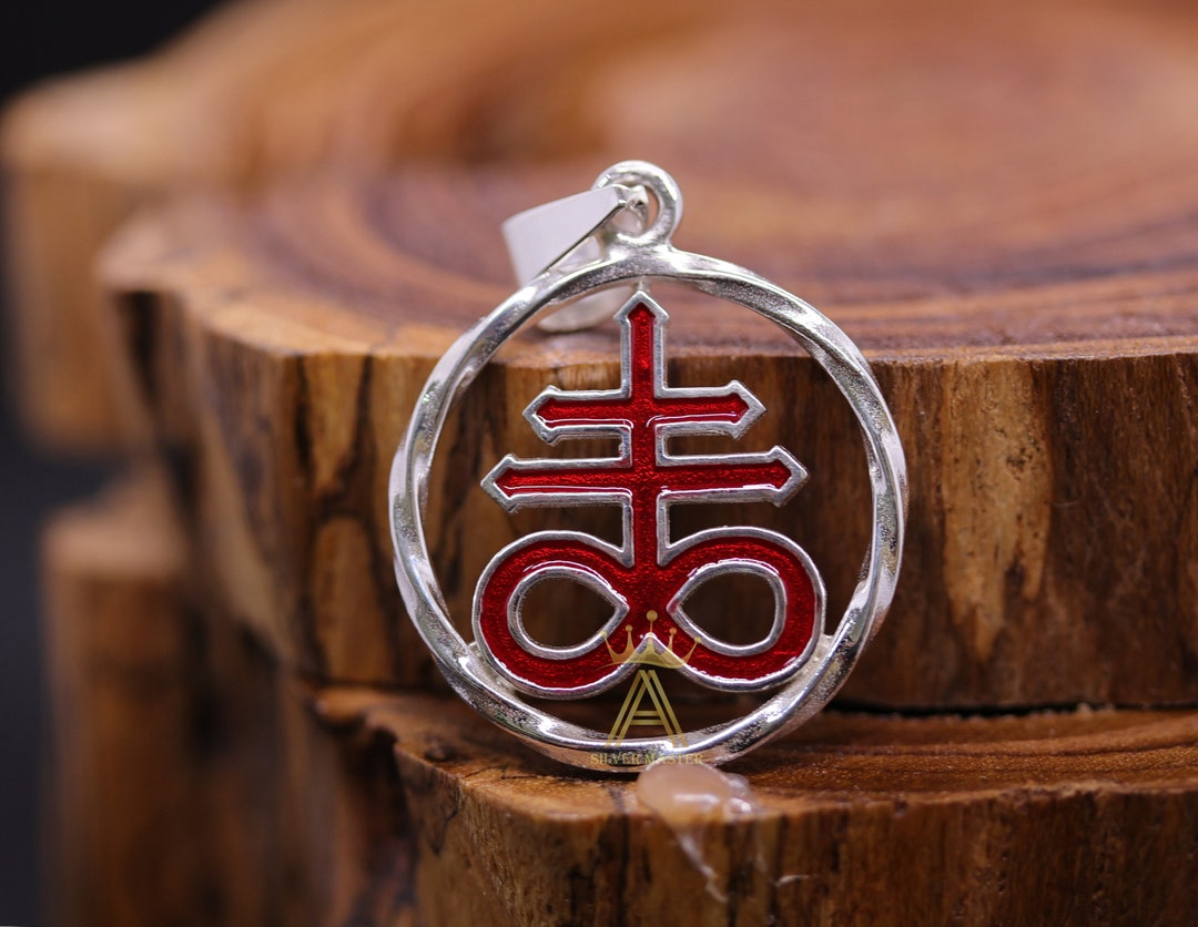 Silver Satanic Cross Pendant Red Satanic Cross Pendant Satanic ...