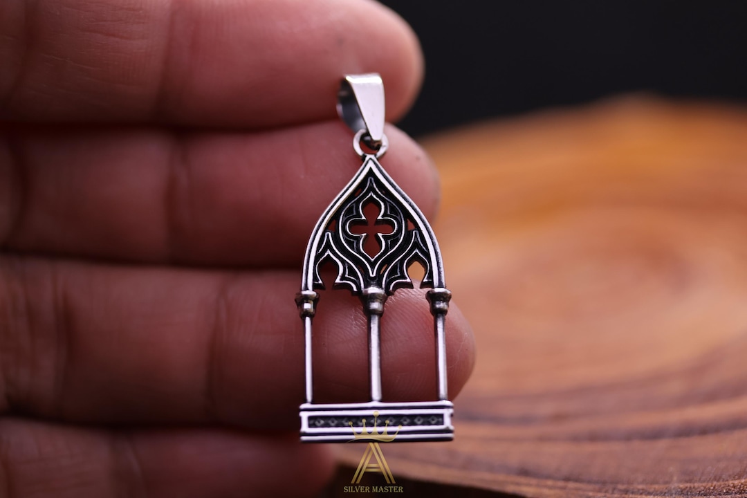 Window Pendant Church Window Pendant Cathedral Window Pendant Silver ...