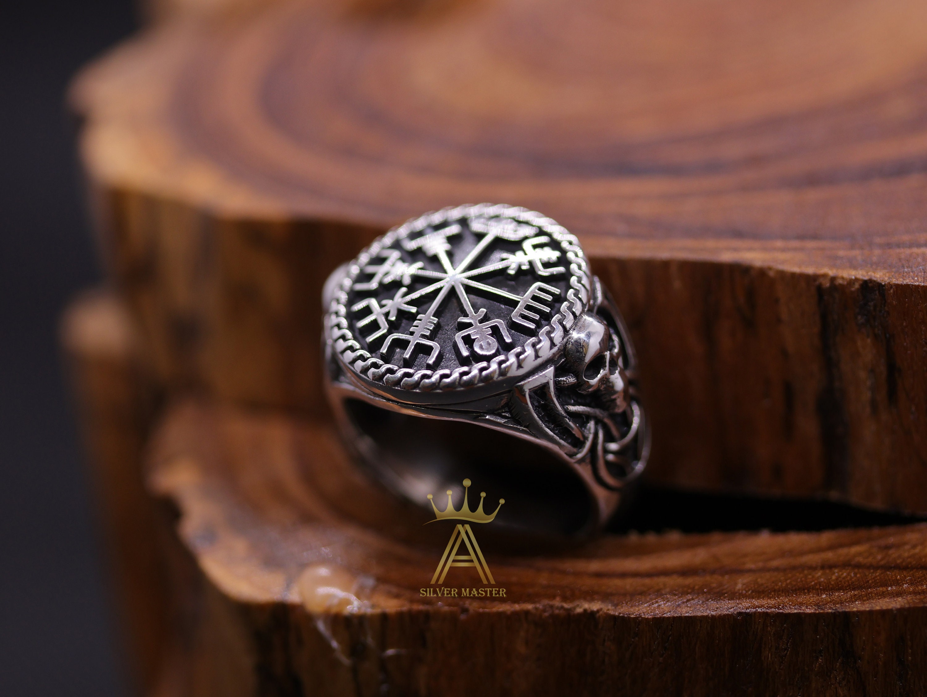 Viking Vegvisir Ring Vegvisir Viking Compass Ring Silver Vegvisir Ring ...