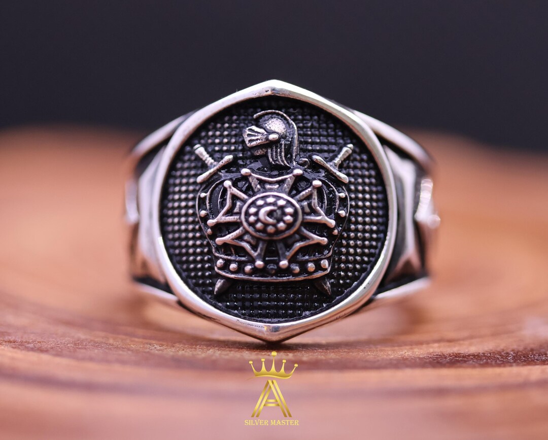 Demolay Masonic Ring: Oxidized 925 Silver Band - Etsy