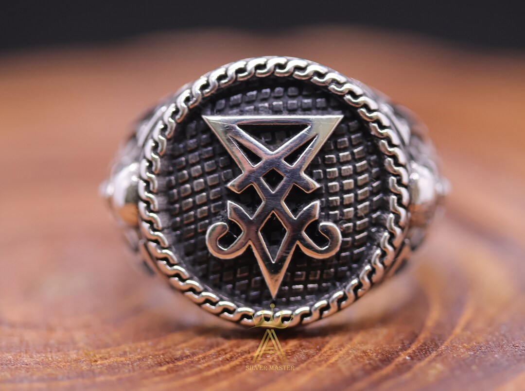 Lucifer Ring Silver Lucifer Ring Signet of Lucifer Ring Silver 925 ...