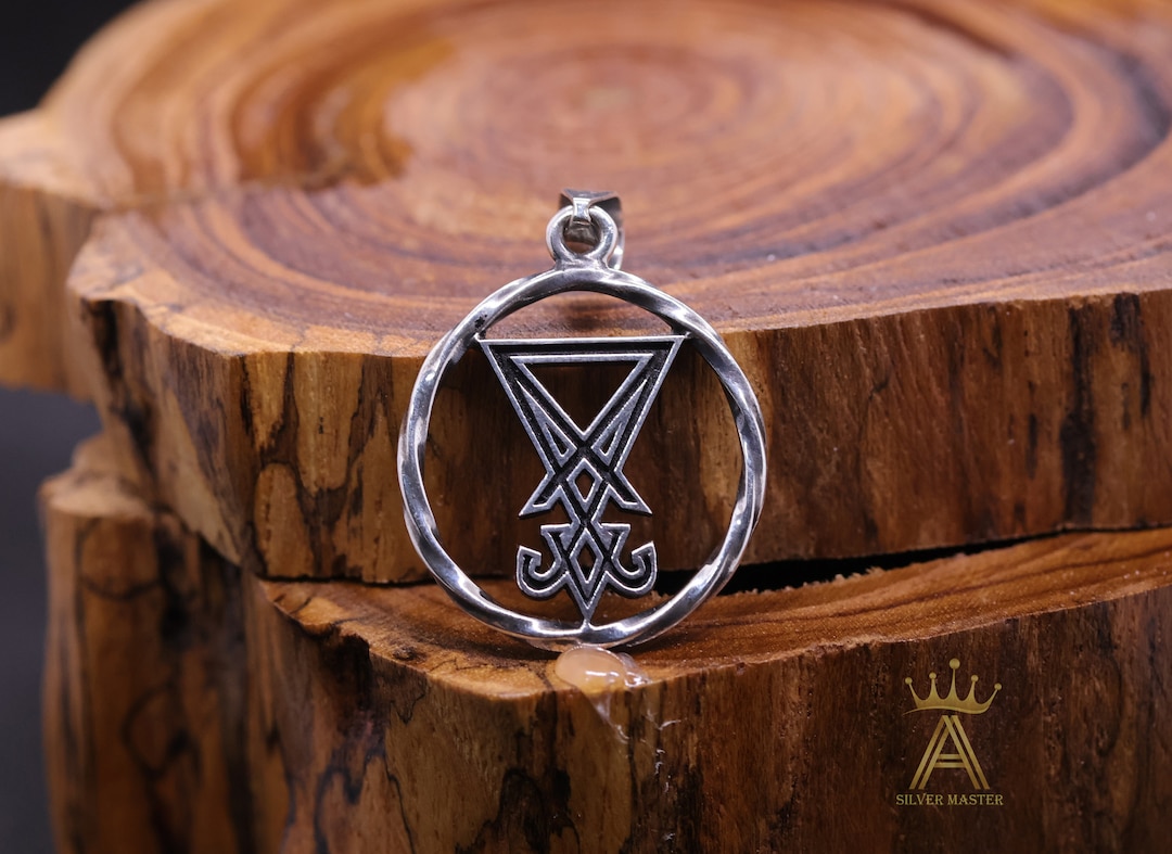 Lucifer Pendant Lucifer Jewelry Lucifer Round Pendant Lucifer Silver ...