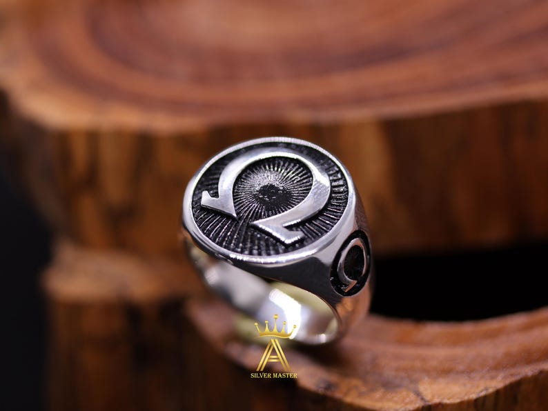 Omega Symbol Fashion Ring Silver 925 Omega Signet Ring - Etsy