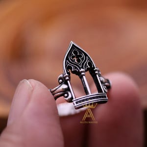 Cathedral Door Ring Church Window Ring Gothic Cathedral Ring Silver 925 ...