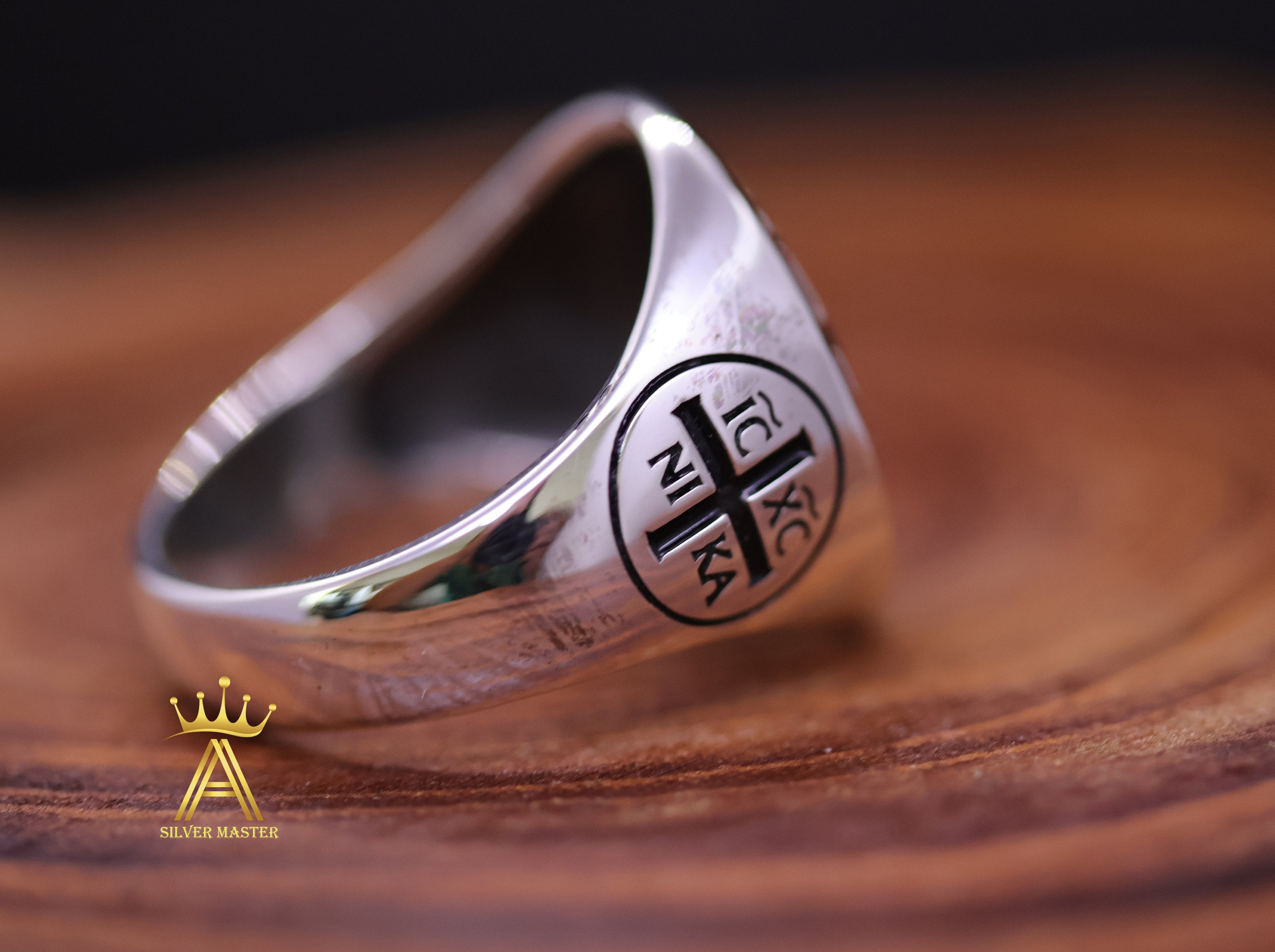 Christian Cross Ring IC XC Nika Ring Jesus Christ Ring Silver Ring ...