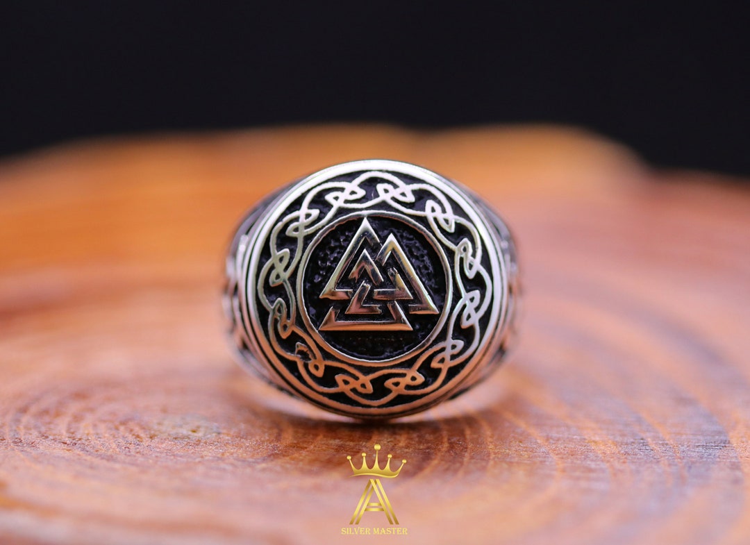 Valknut Ring Valknut Viking Ring Silver Valknut Ring Silver 925 Valknut ...