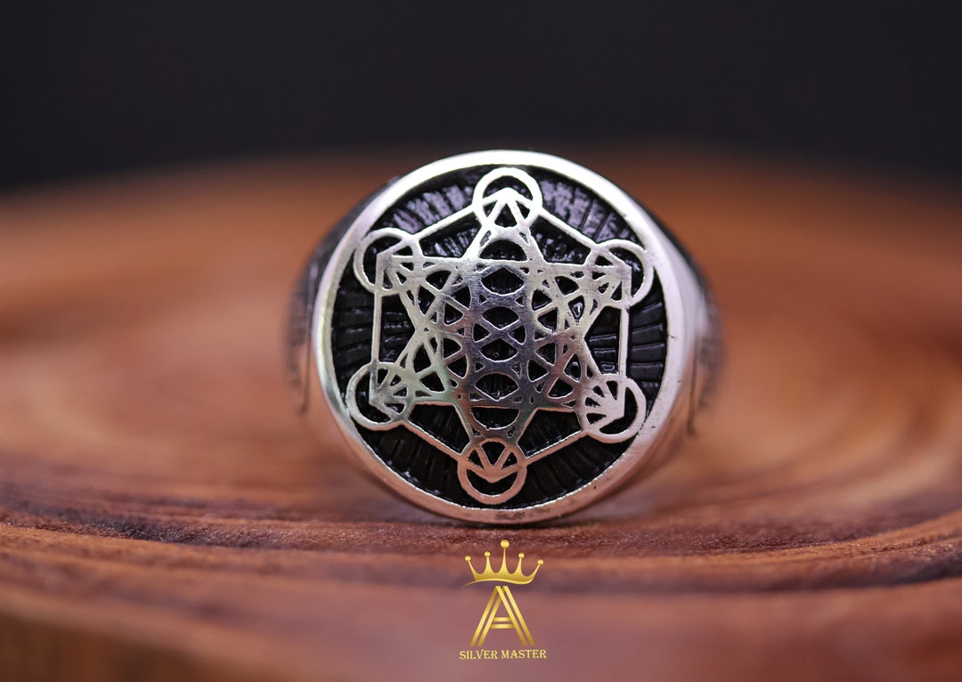 Metatron Ring Silver Metatron Ring Silver 925 Powerful and Wise Sign ...