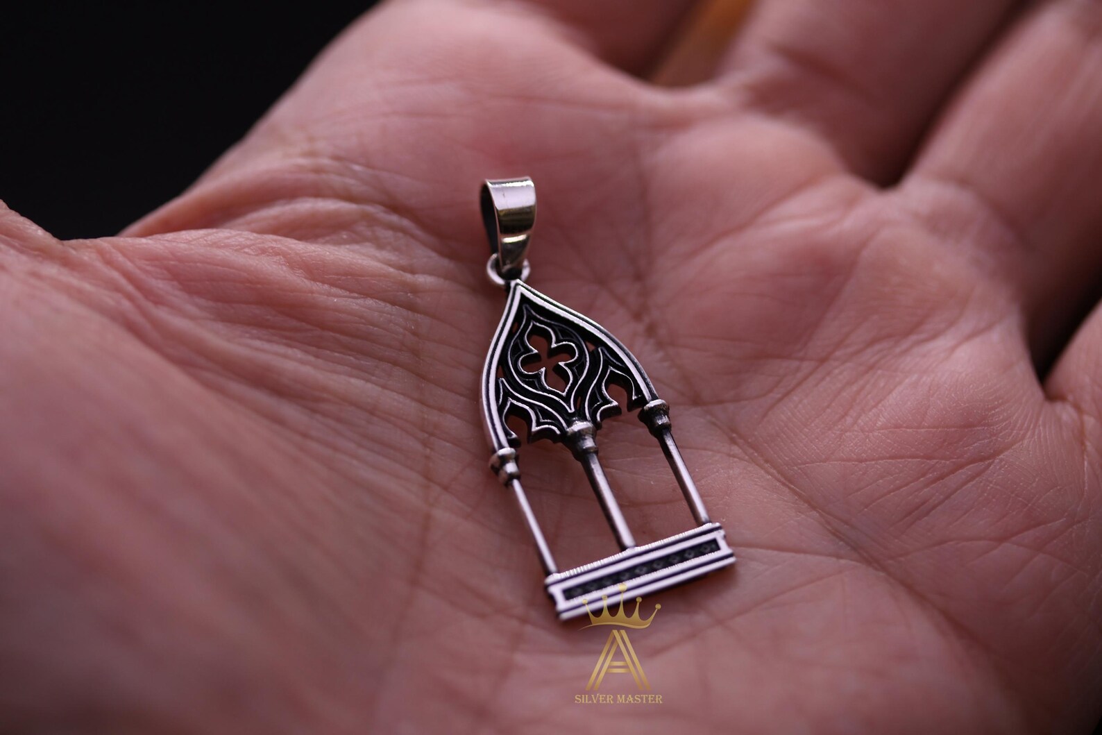 Window Pendant Church Window Pendant Cathedral Window Pendant Silver ...