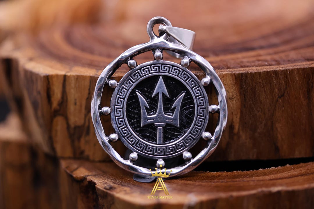 Trident Pendant Poseidon Pendant Poseidon's Trident Silver Pendant ...