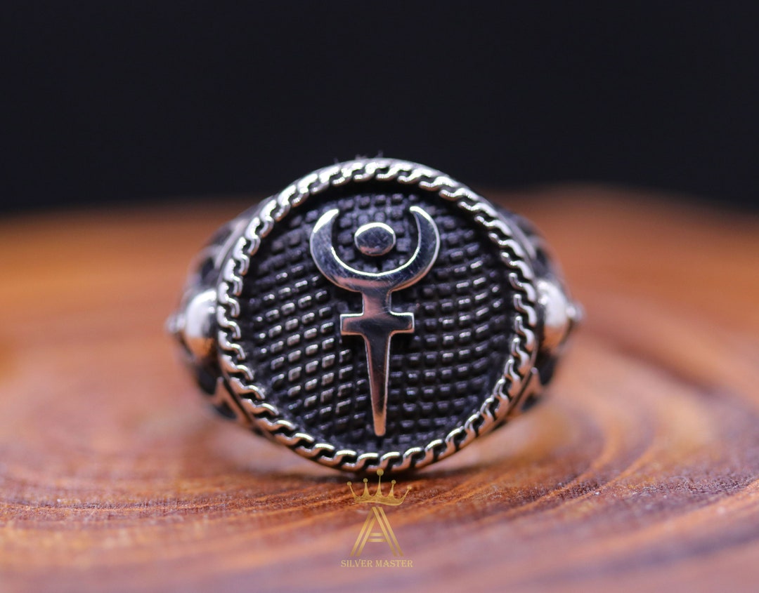 Hades Ring Hades Astrology Signet Ring Silver Hades Ring Silver 925 - Etsy