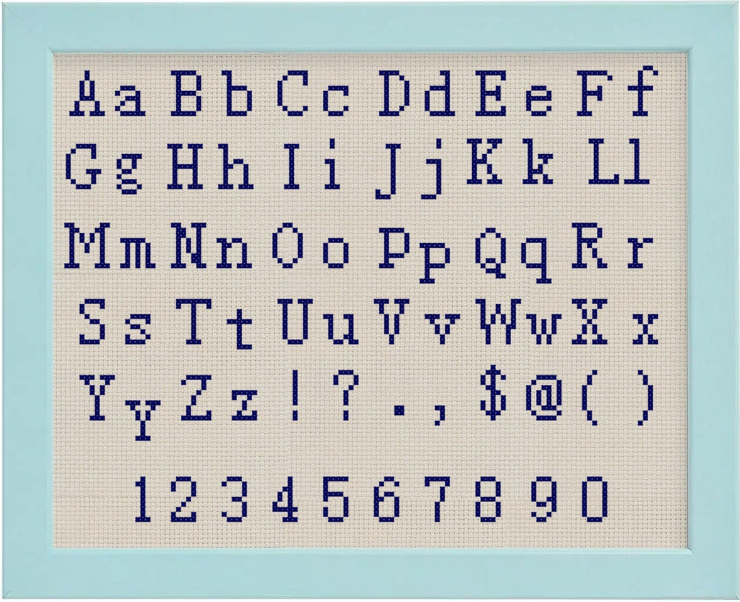 Mini Cross Stitch Alphabet & Numbers Pattern (PDF Download) - Etsy