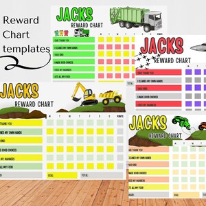 Editable Reward Chart, Kids Reward Chart, Good Behavior Chart, Toddler ...