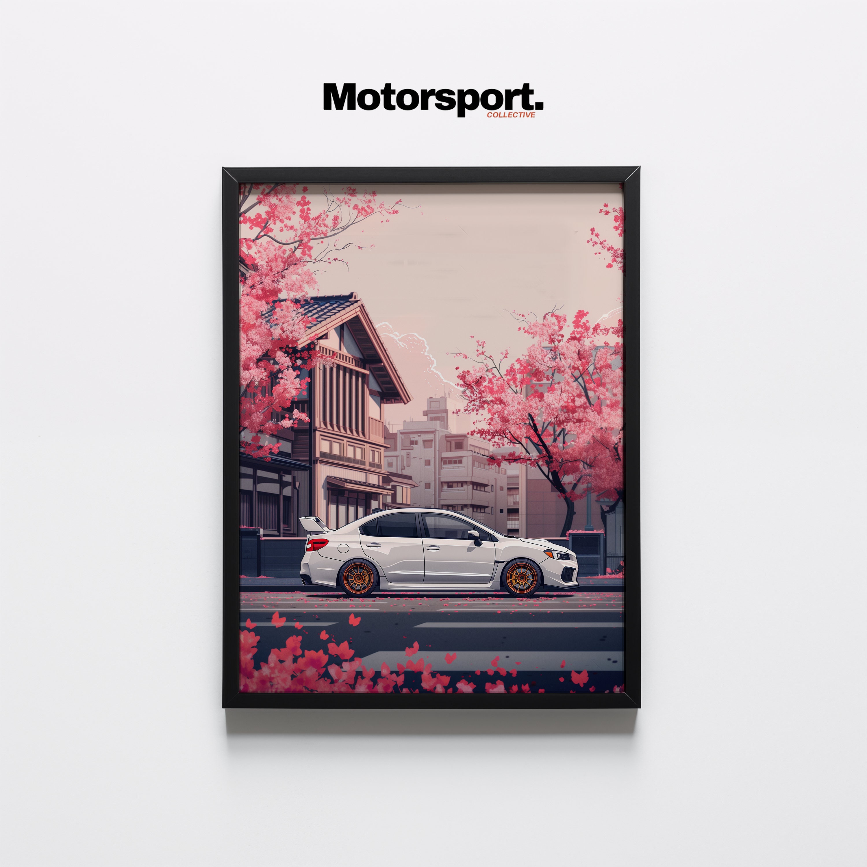 Subaru WRX STI VA Poster Jdm Japan Cherry Blossom Tokyo Digital ...