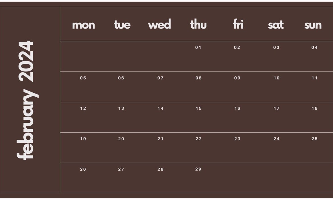 Digital Calendar 2024 - Etsy