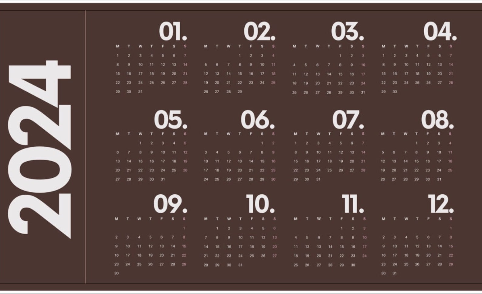 Digital Calendar 2024 - Etsy