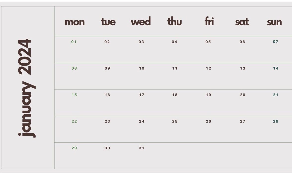 Digital Calendar 2024 - Etsy