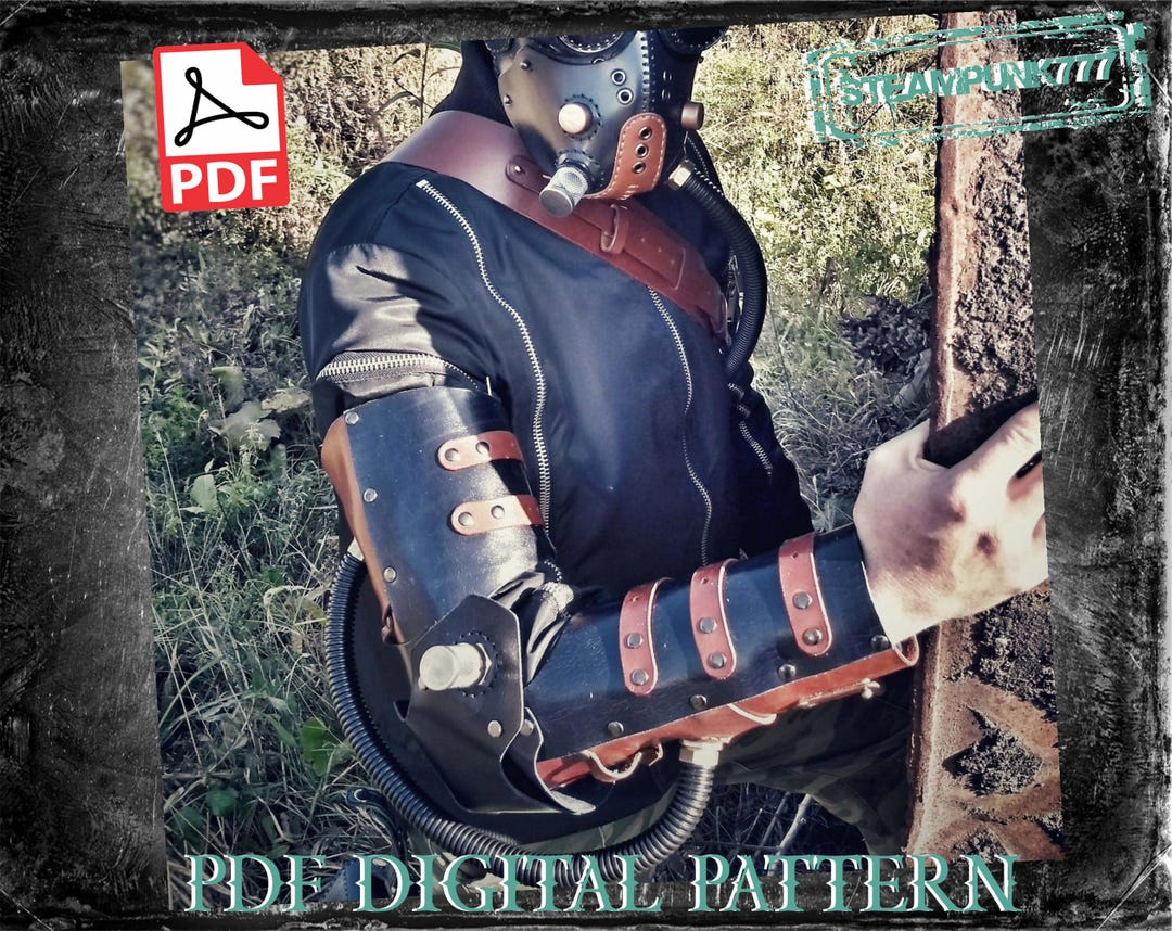 Dieselpunk Armor Hand Pattern PDF Leather Steampunk - Etsy