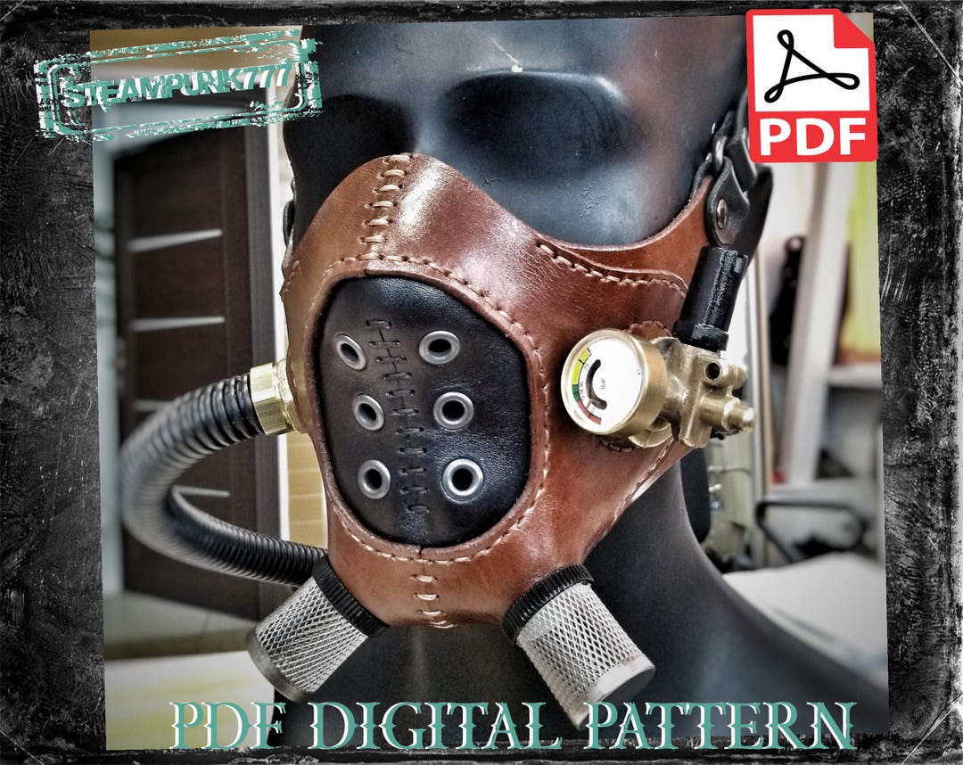 Pattern PDF Leather Steampunk, Dieselpunk Mask - Etsy