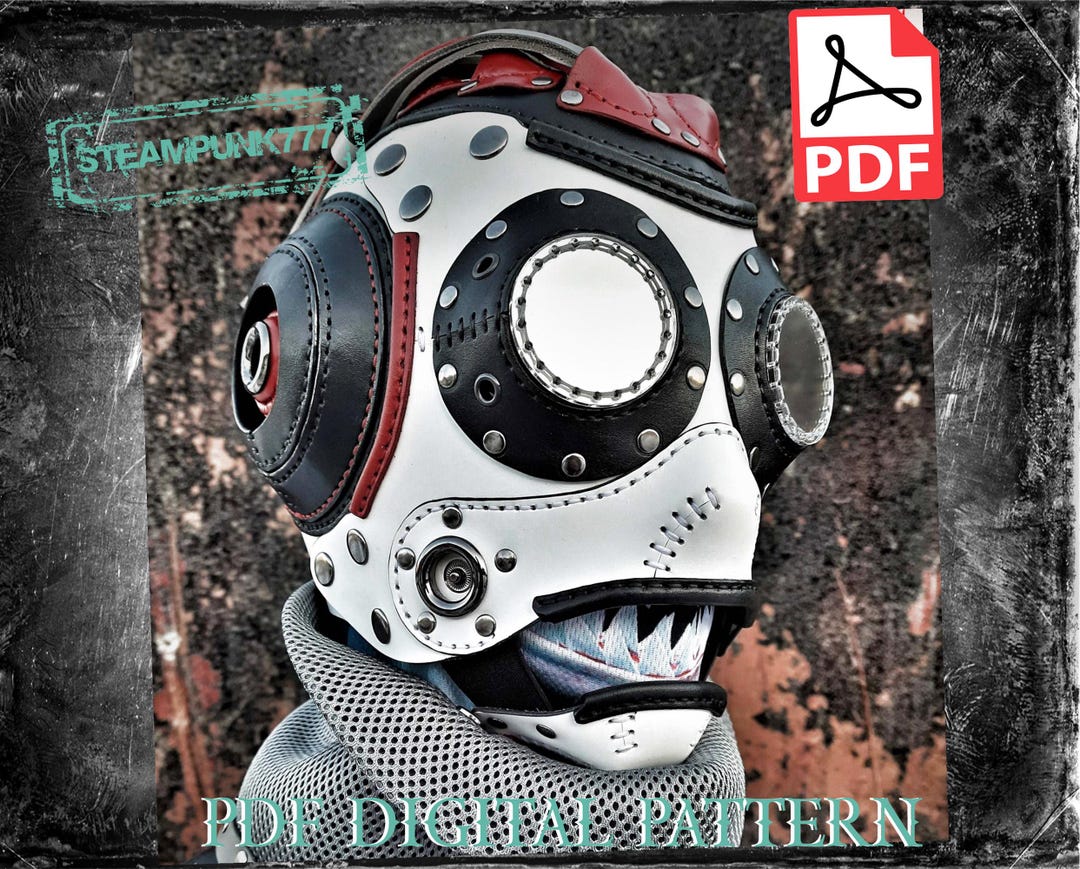 Steampunk Mask Pattern PDF Leather DIY Mask - Etsy
