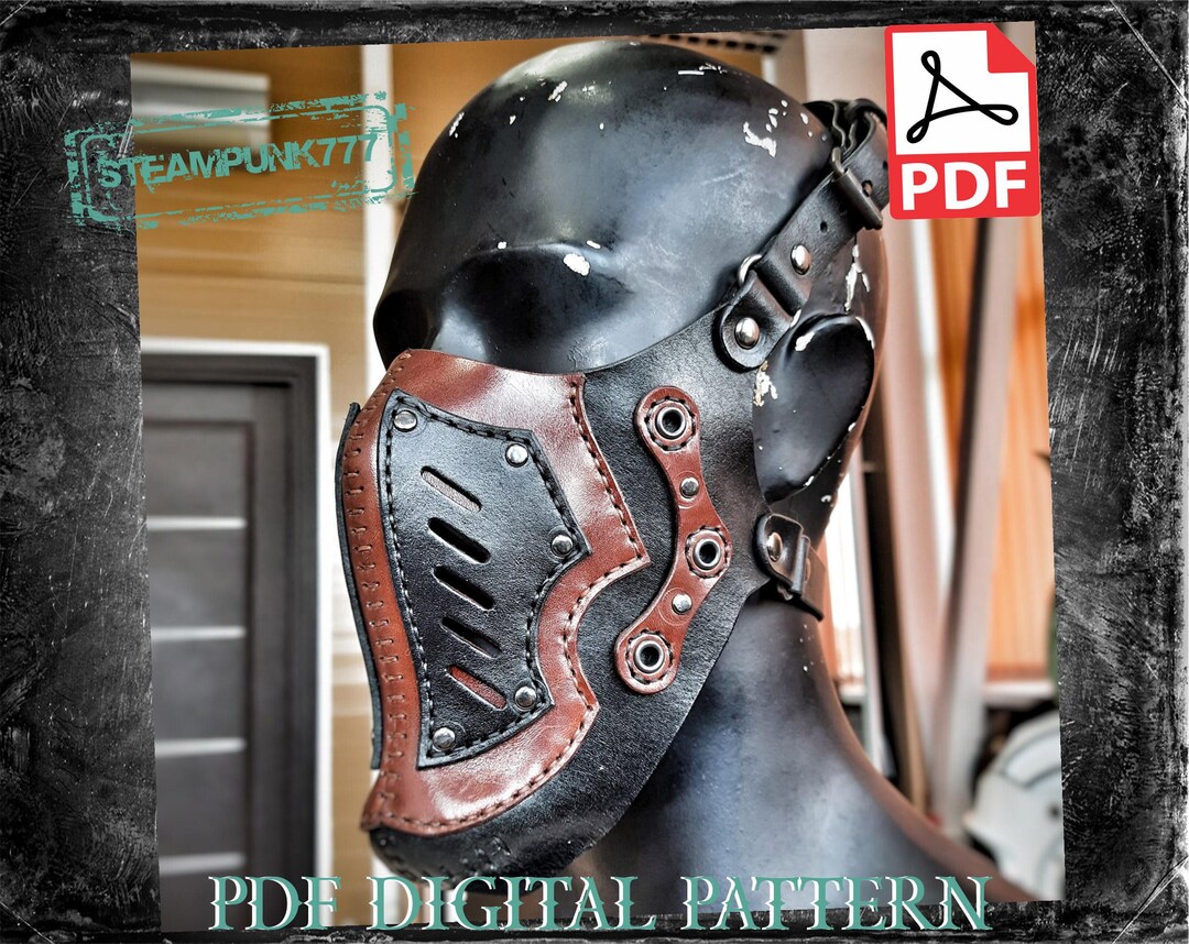 Respirator Steampunk Mask Leather Pattern PDF - Etsy