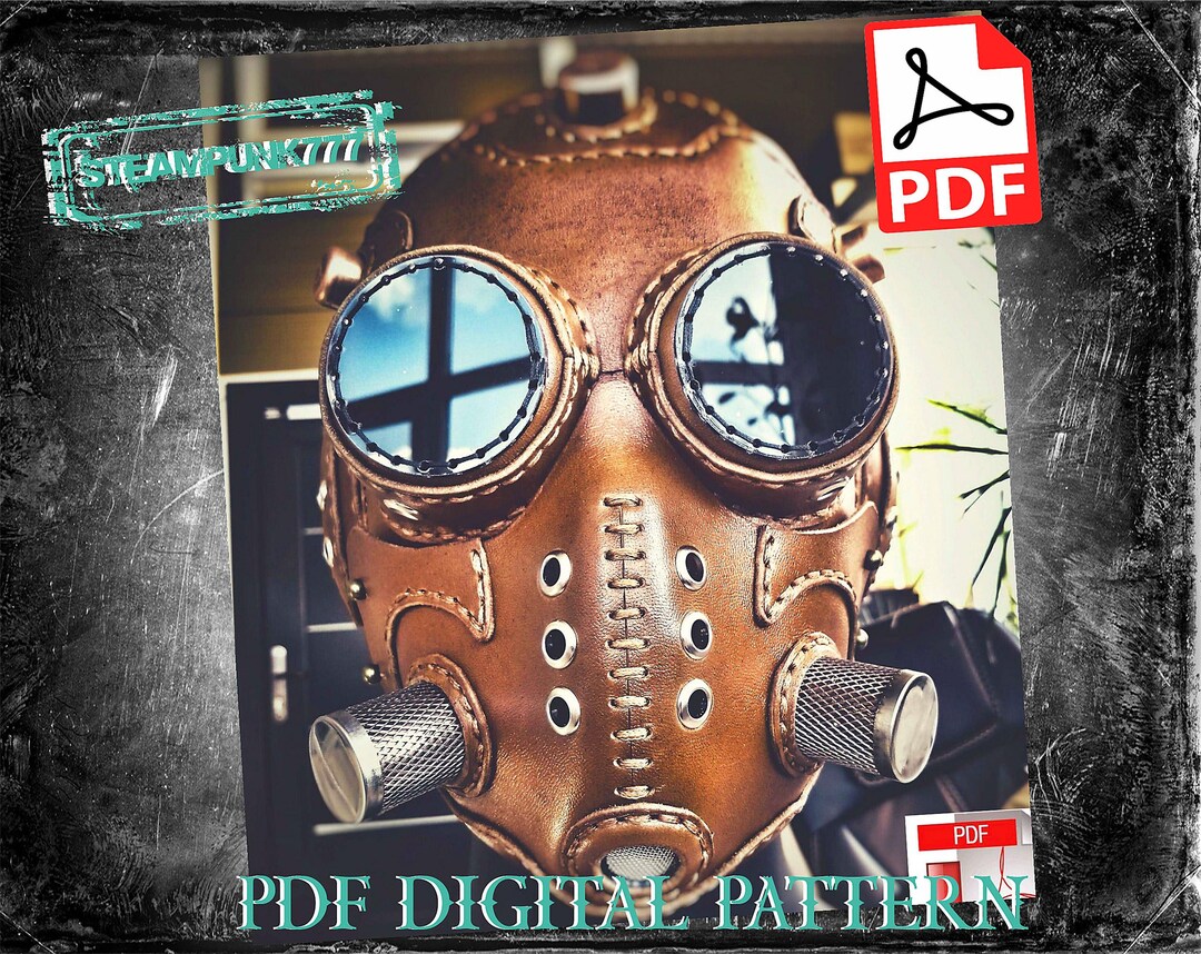 Steampunk Mask Pattern DIY Mask Pdf Download - Etsy