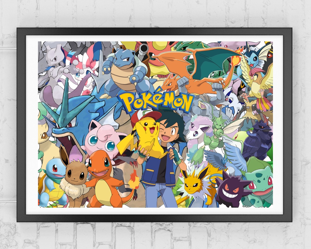 Pokemon Poster, Digital Wall Art Instant Download, Kids Room Decor ...