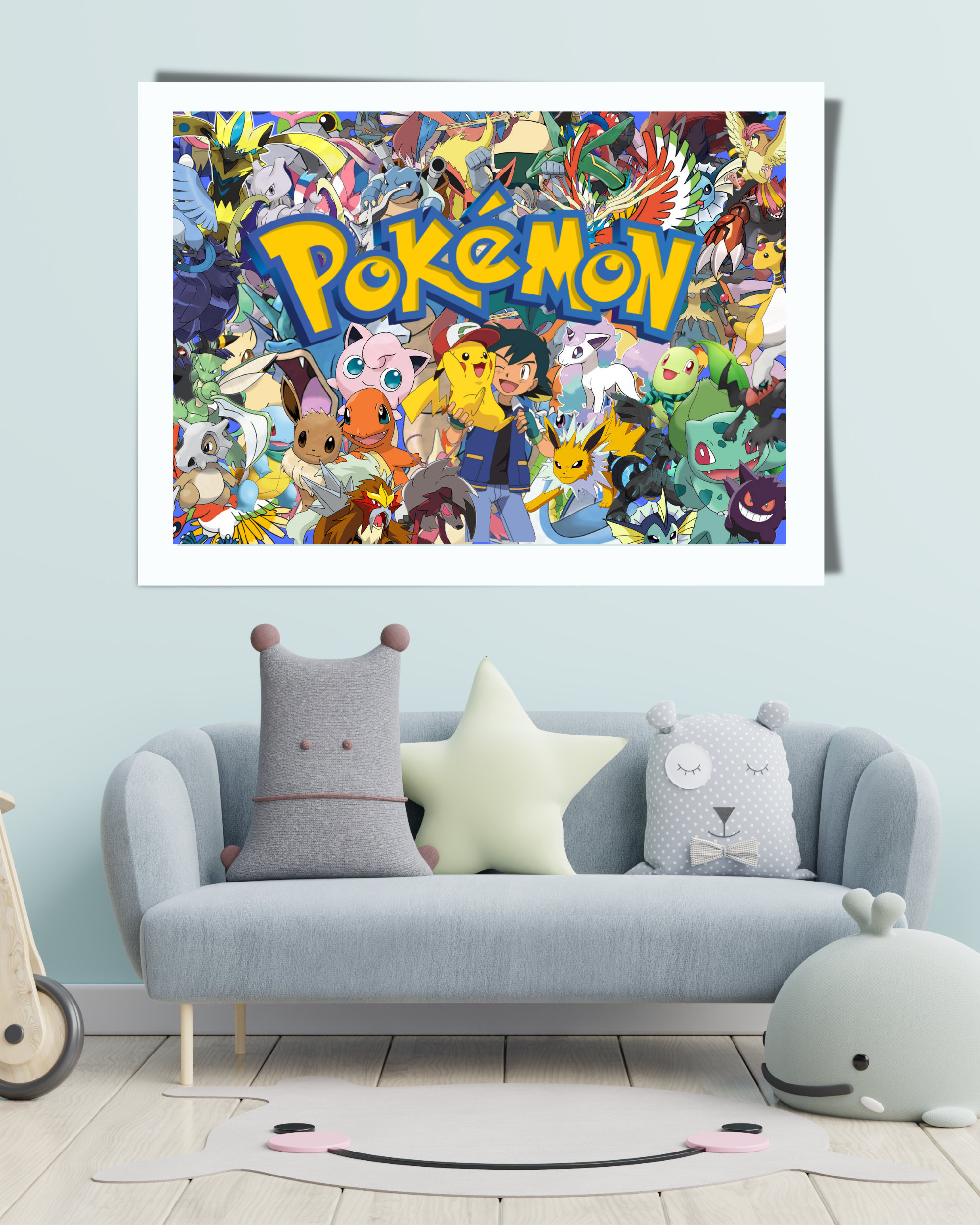 Pokemon Poster, Digital Wall Art, Instant Download, Kids Room Decor ...