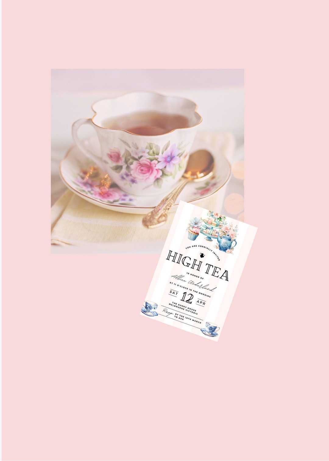 High Tea Party High Tea Invitation High Tea Tea Party Invitation ...