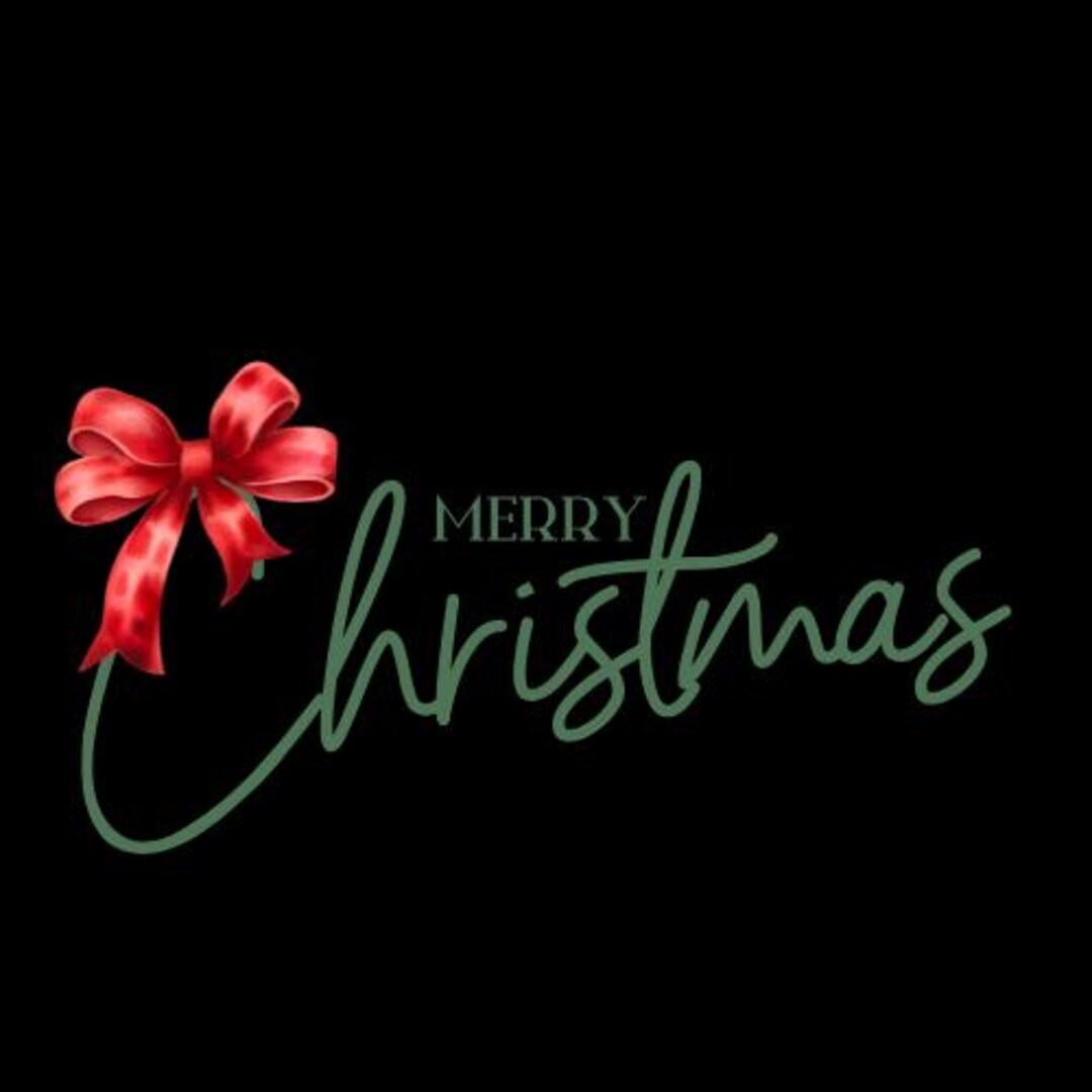 Merry Christmas Bow PNG, Merry Christmas PNG, Red Bow - Etsy