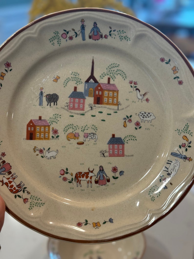 Heartland Village Stoneware 6004 Our Country Service for 8 Orders ...