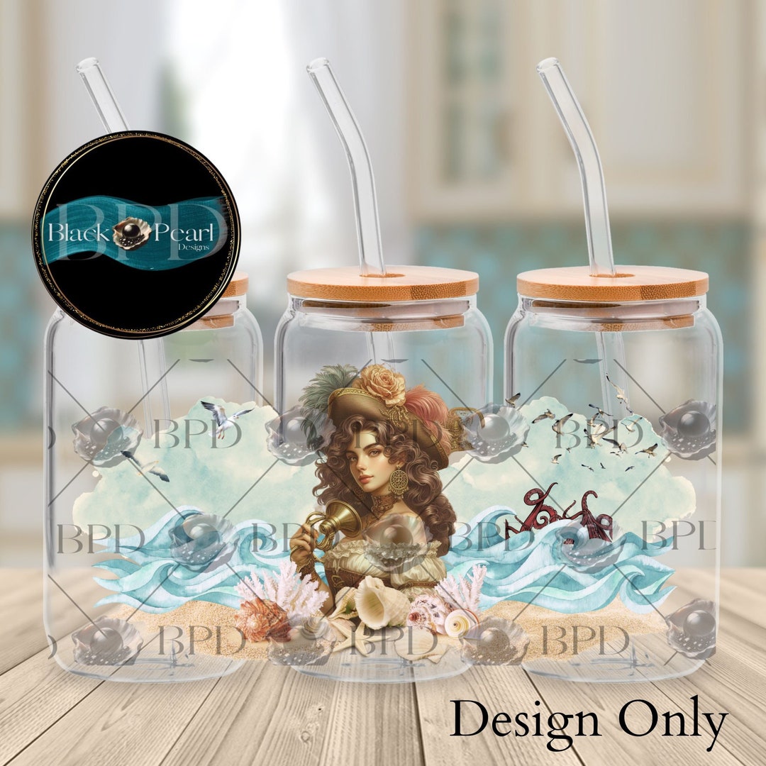 Arrr Matey! Pirate Inspired Digital Print for 16 Oz Libbey Wrap Pop Can ...
