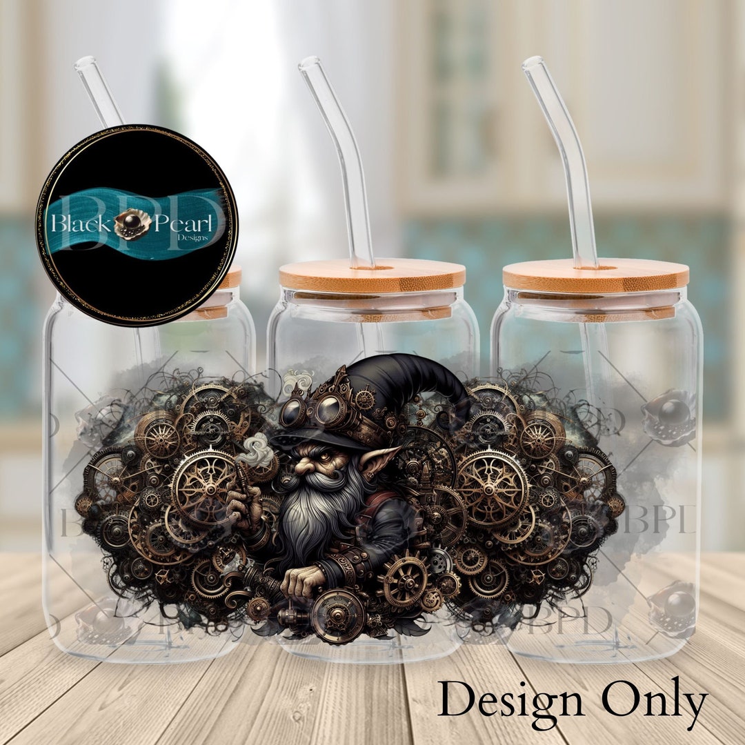 Gothic Gnome PNG Wrap Digital Print Perfect for 16oz Libbey Moody and ...