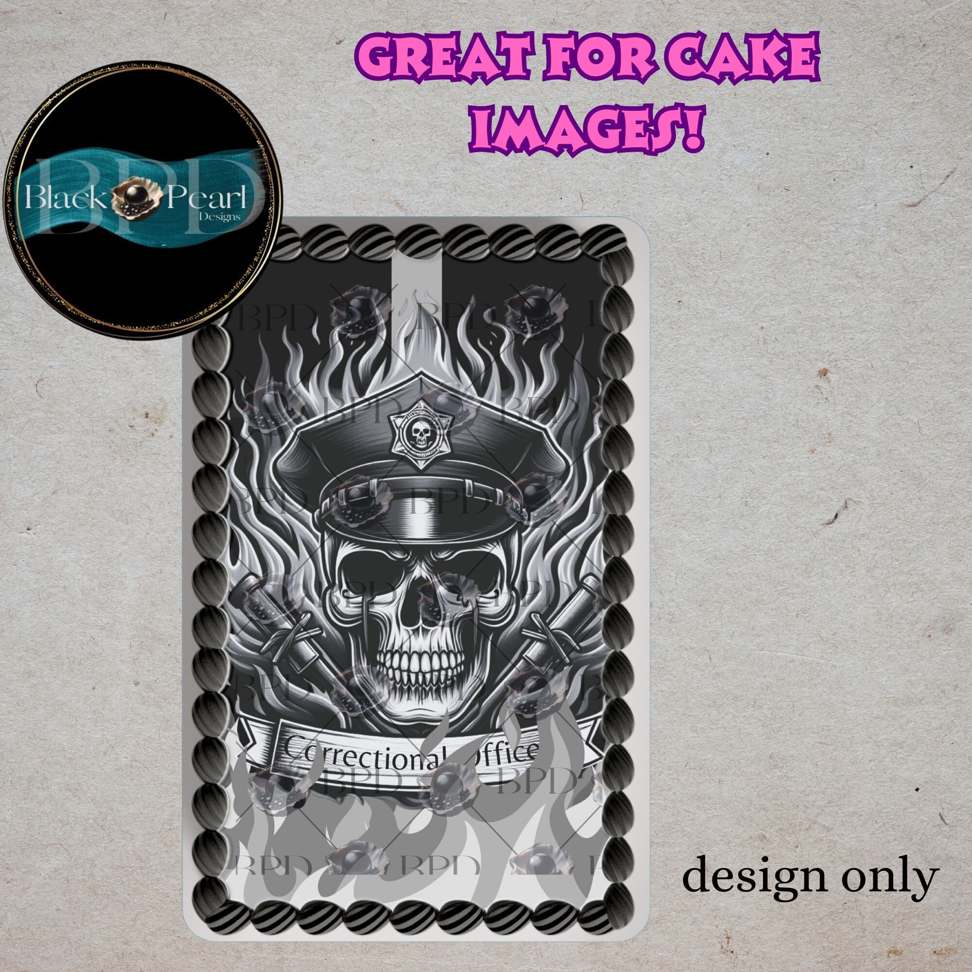 Steampunk Corrections Officer Skull PNG & JPG Digital Print for Home ...