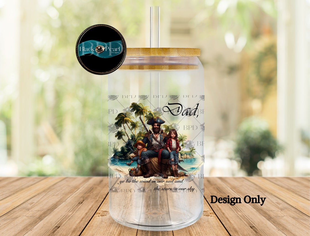 Father's Day Pirate 4 Decal Design PNG File for Tumblers & DIY Projects ...