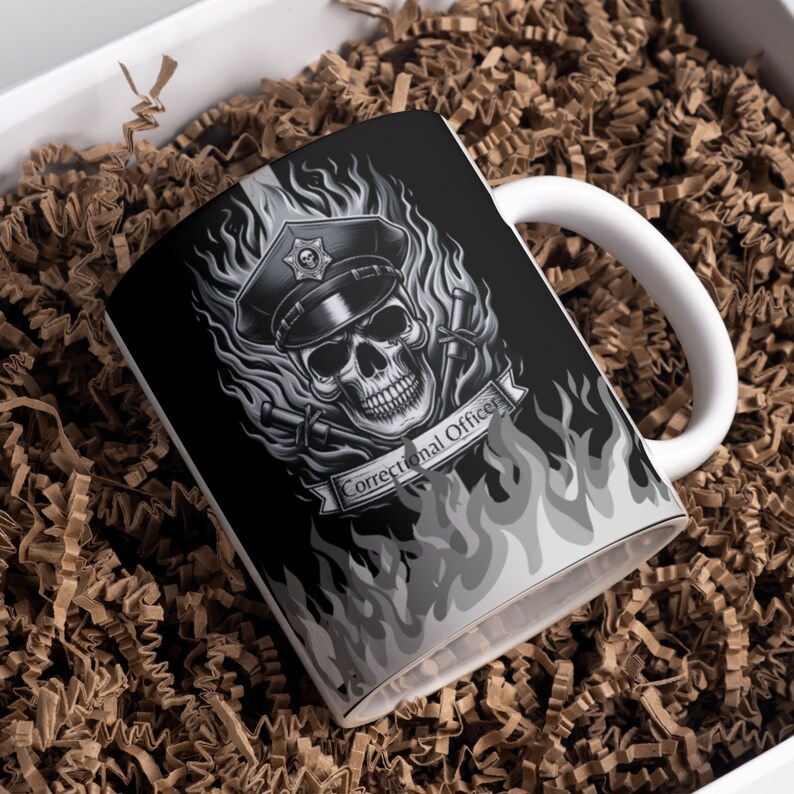 Steampunk Corrections Officer Skull PNG & JPG Digital Print for Home ...