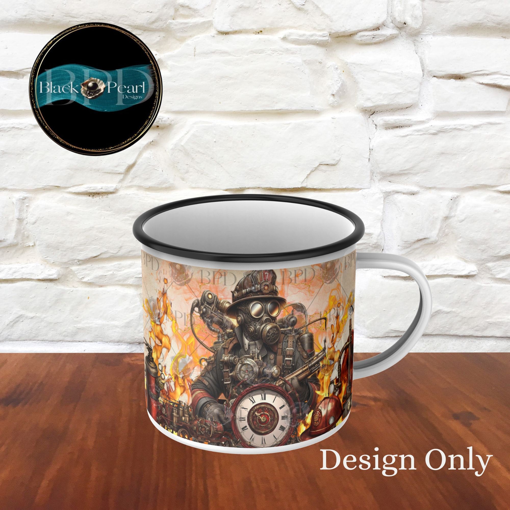 Steampunk Firefighter Design PNG File for Tumblers & Cups Home Decor ...