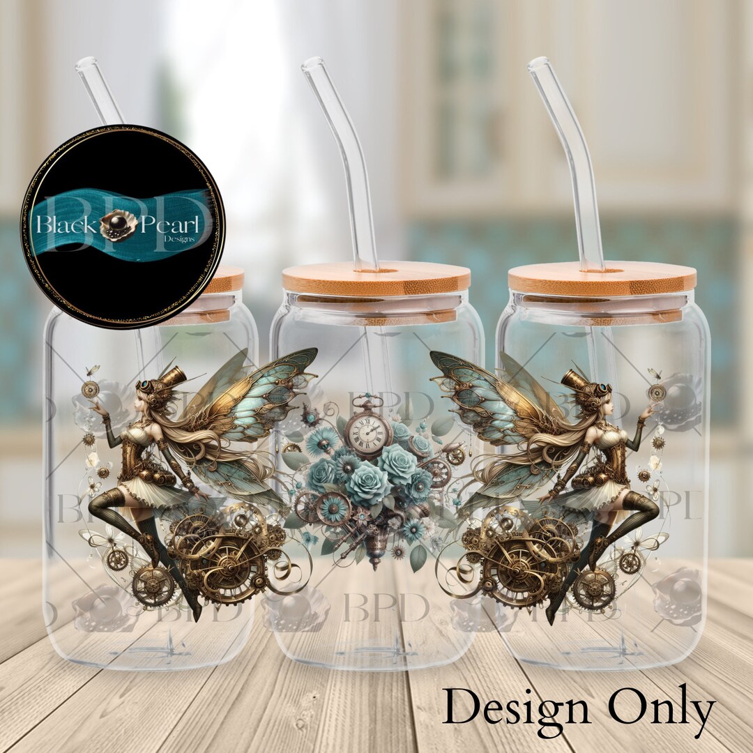 Steampunk Fairy Digital PNG File for 16oz Pop Can Glass Fun and ...
