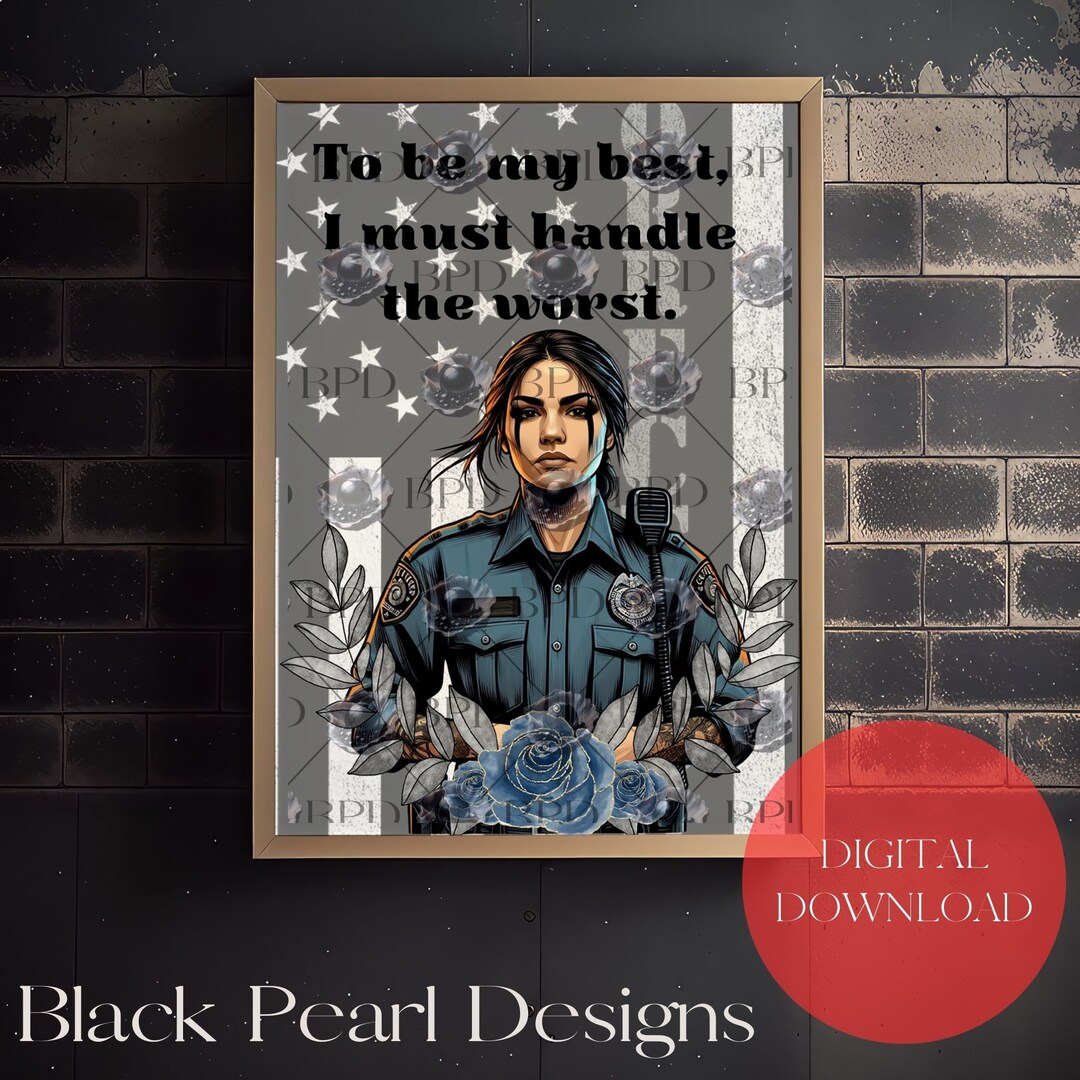 Female Corrections Officer PNG File Artwork for Cups and Tumblers ...