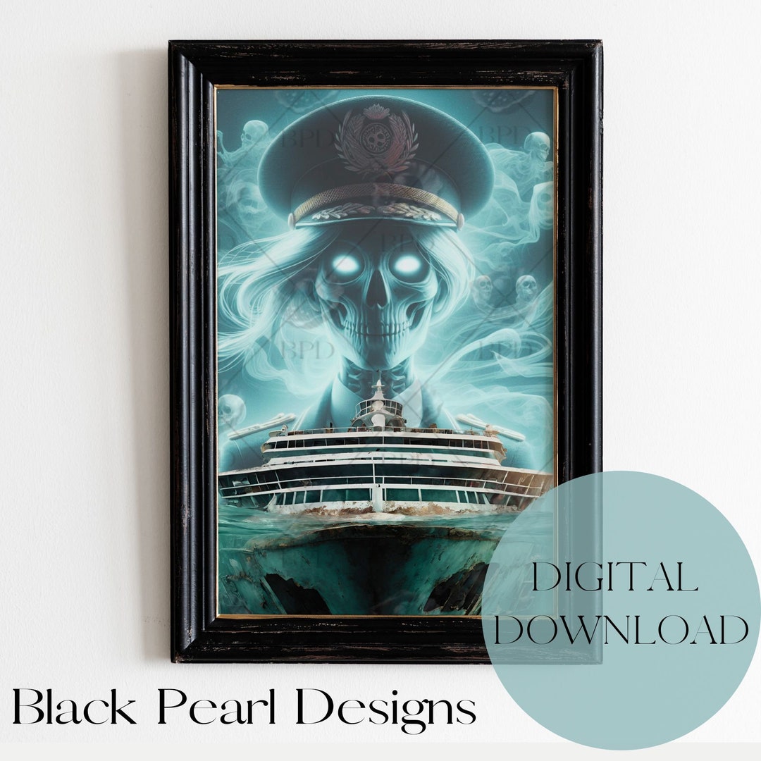 Female Boat Captain Ghost Instant Download to Add Mystery to Your Walls ...