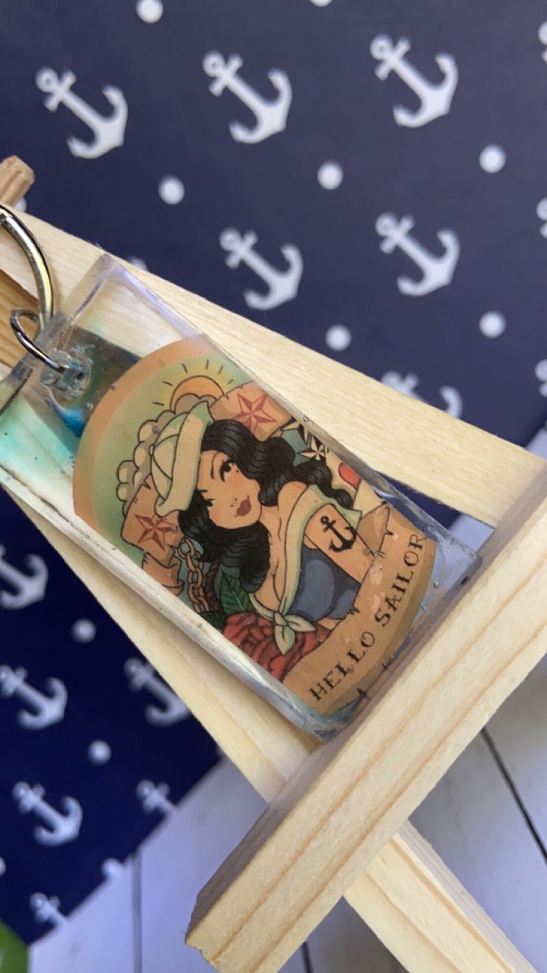Retro Hello Sailor Keychain - Etsy