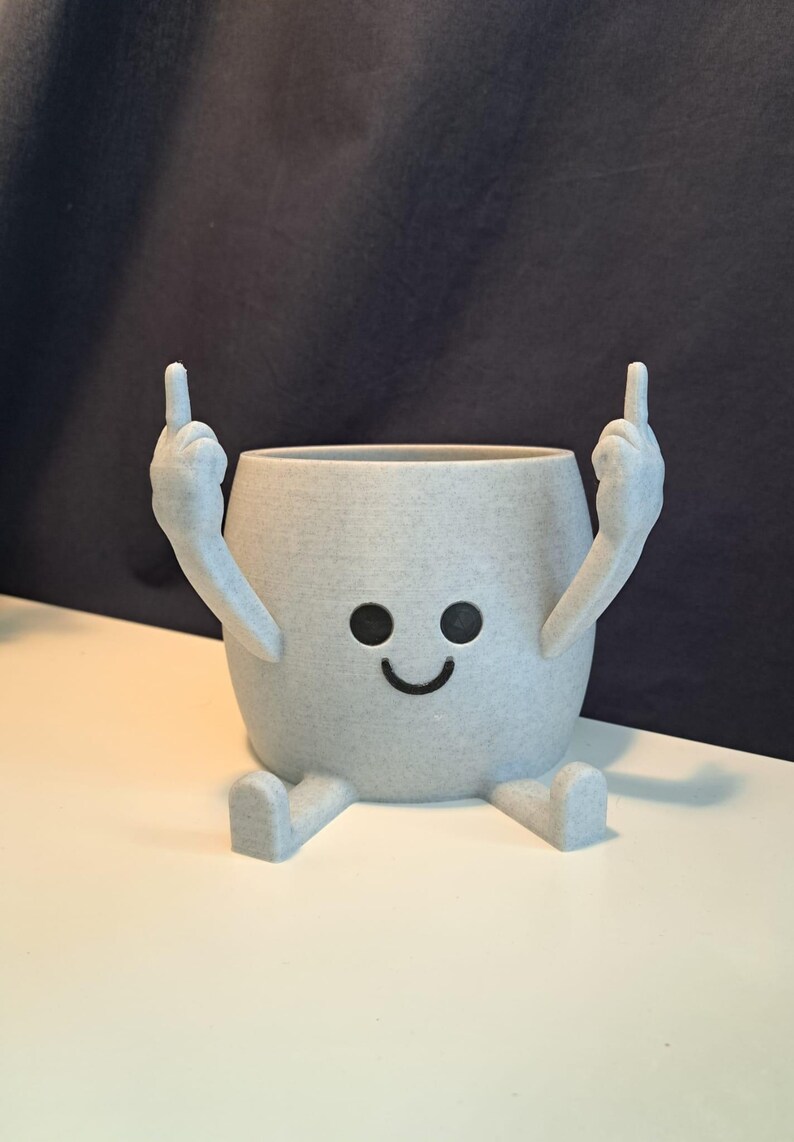 3D Printed Middle Finger Pot - Etsy