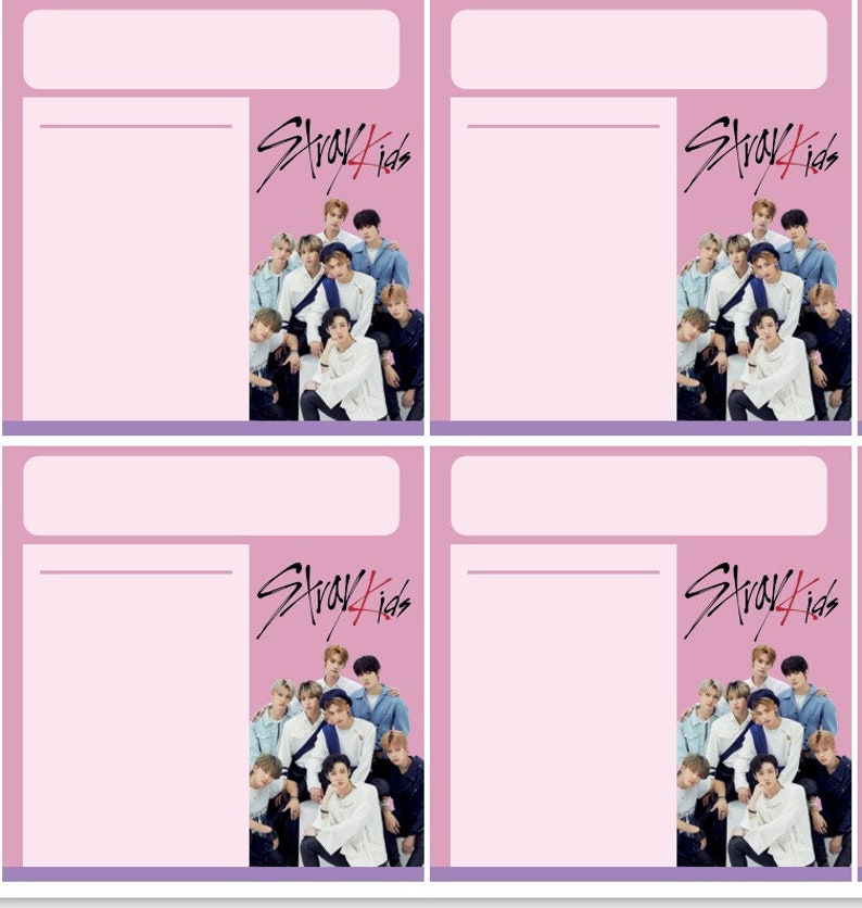 Stray Kids Notepad Printable Notepad Digital File - Etsy
