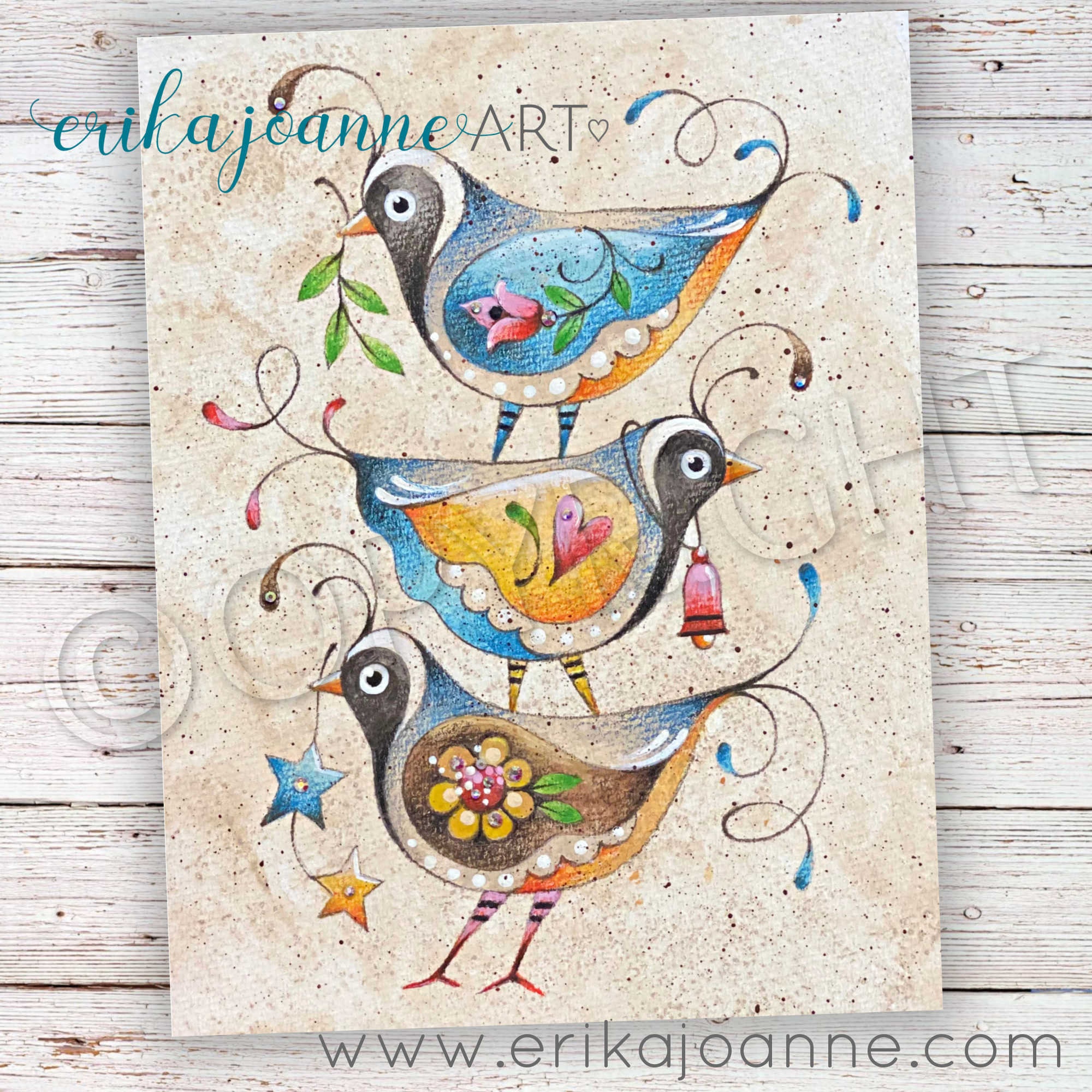 Quirky Quail Epattern / How-to DIY ART / Paint & Pencil Mixed-media ...