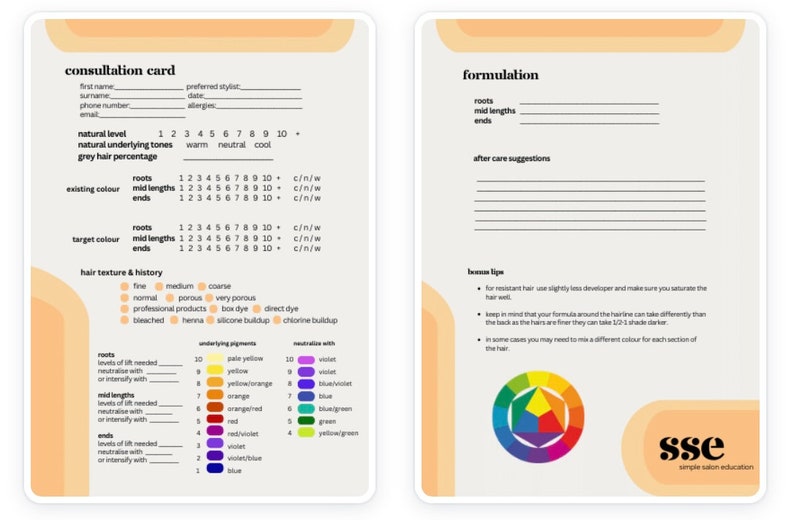 Colour Consultation Form - Etsy